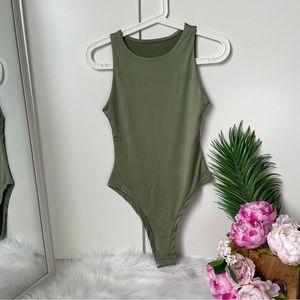Tops | Basic Green Bodysuit | Poshmark
